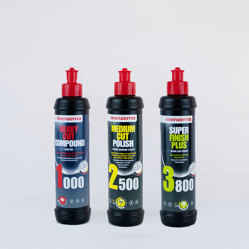 Menzerna 250ml Triple Pack - Heavy Cut 1000, Medium Cut 2500, Super ...